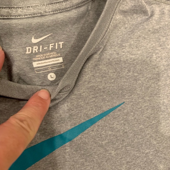 Nike | Shirts & Tops | Nike Gray Dri Fit Shirt | Poshmark